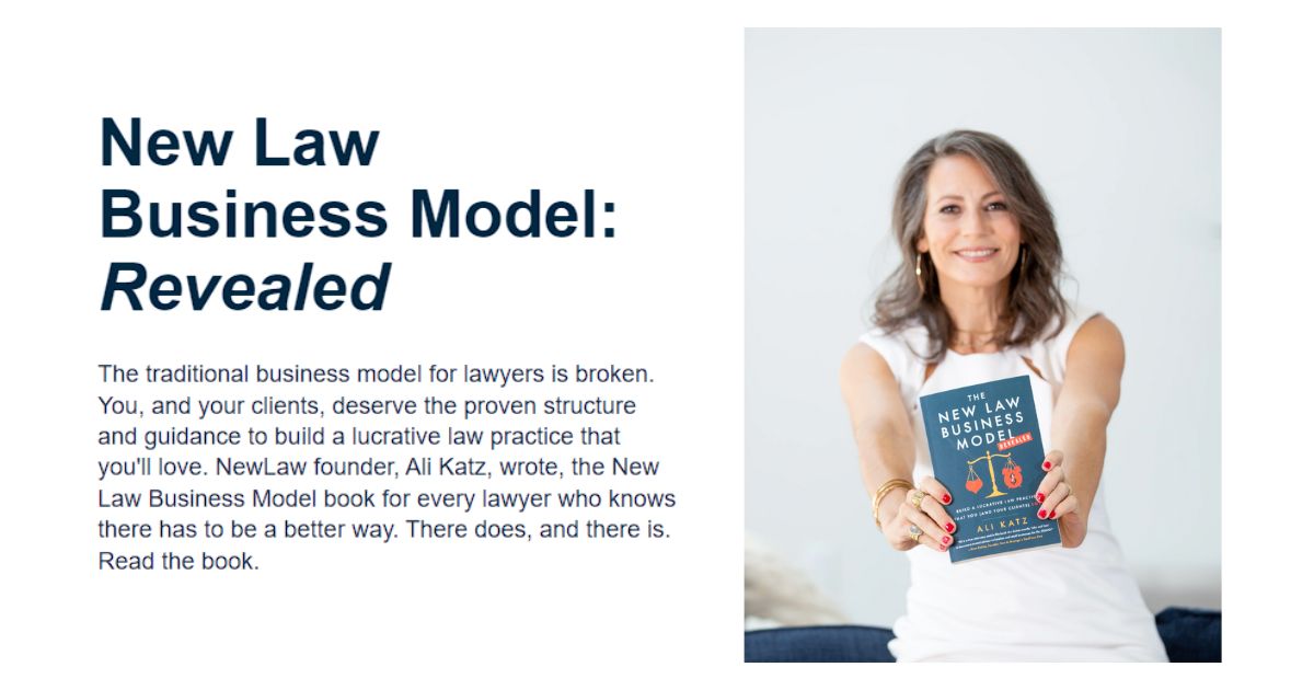 Get Your Free Copy of New Law Business Model: Revealed by Ali Katz